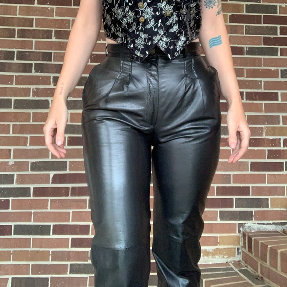 August Max | Pants & Jumpsuits | Vintage August Max Leather Pants ...